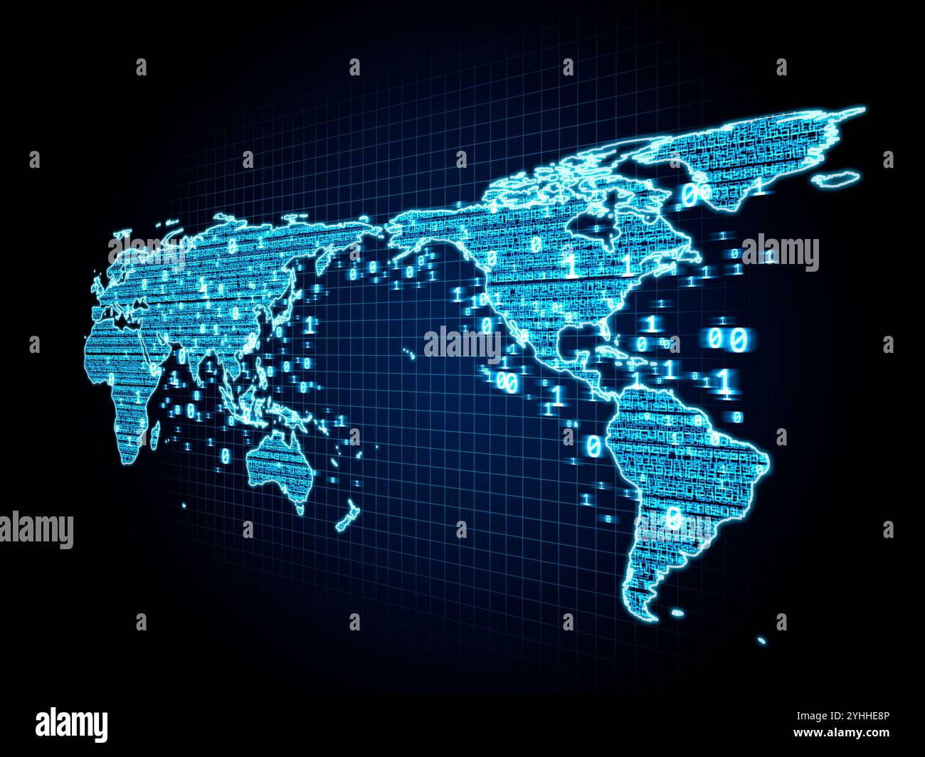 World map filled with numbers Stock Photo - Alamy
