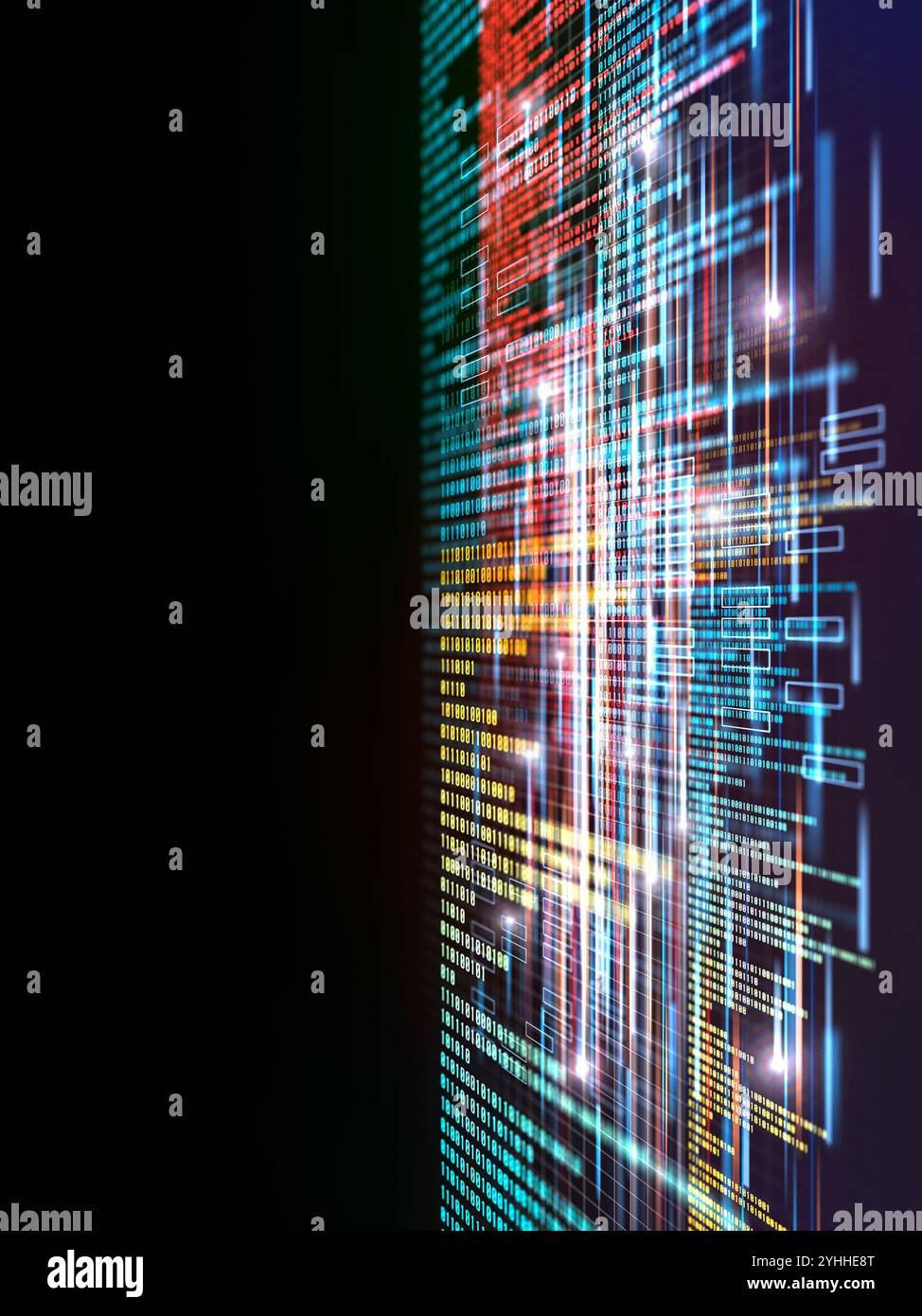 Data running over numbers Stock Photo - Alamy