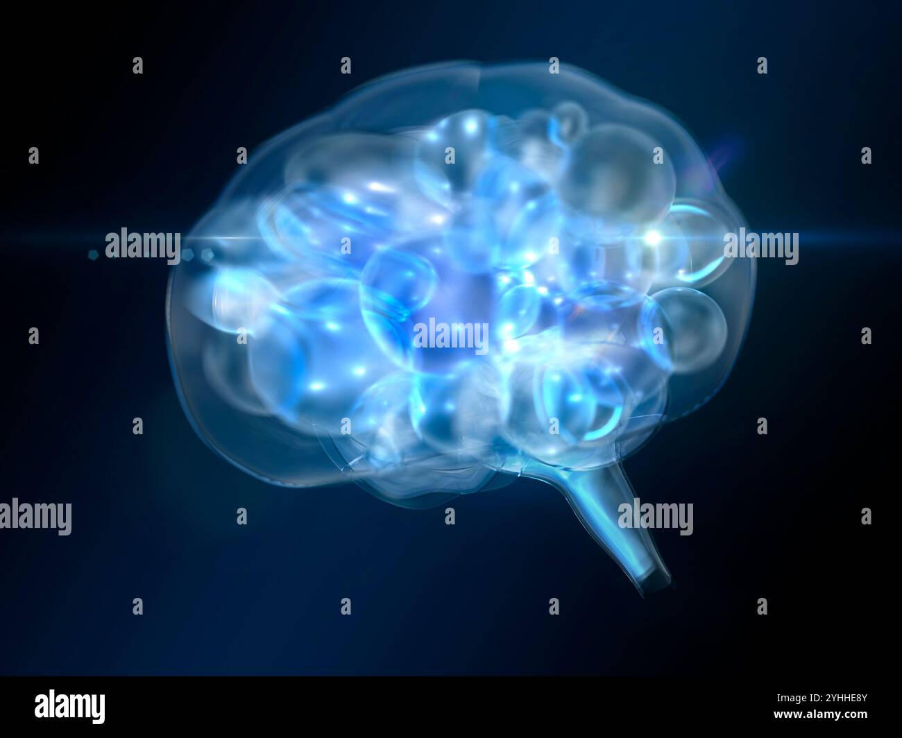 Brain encapsulating transparent spheres Stock Photo - Alamy