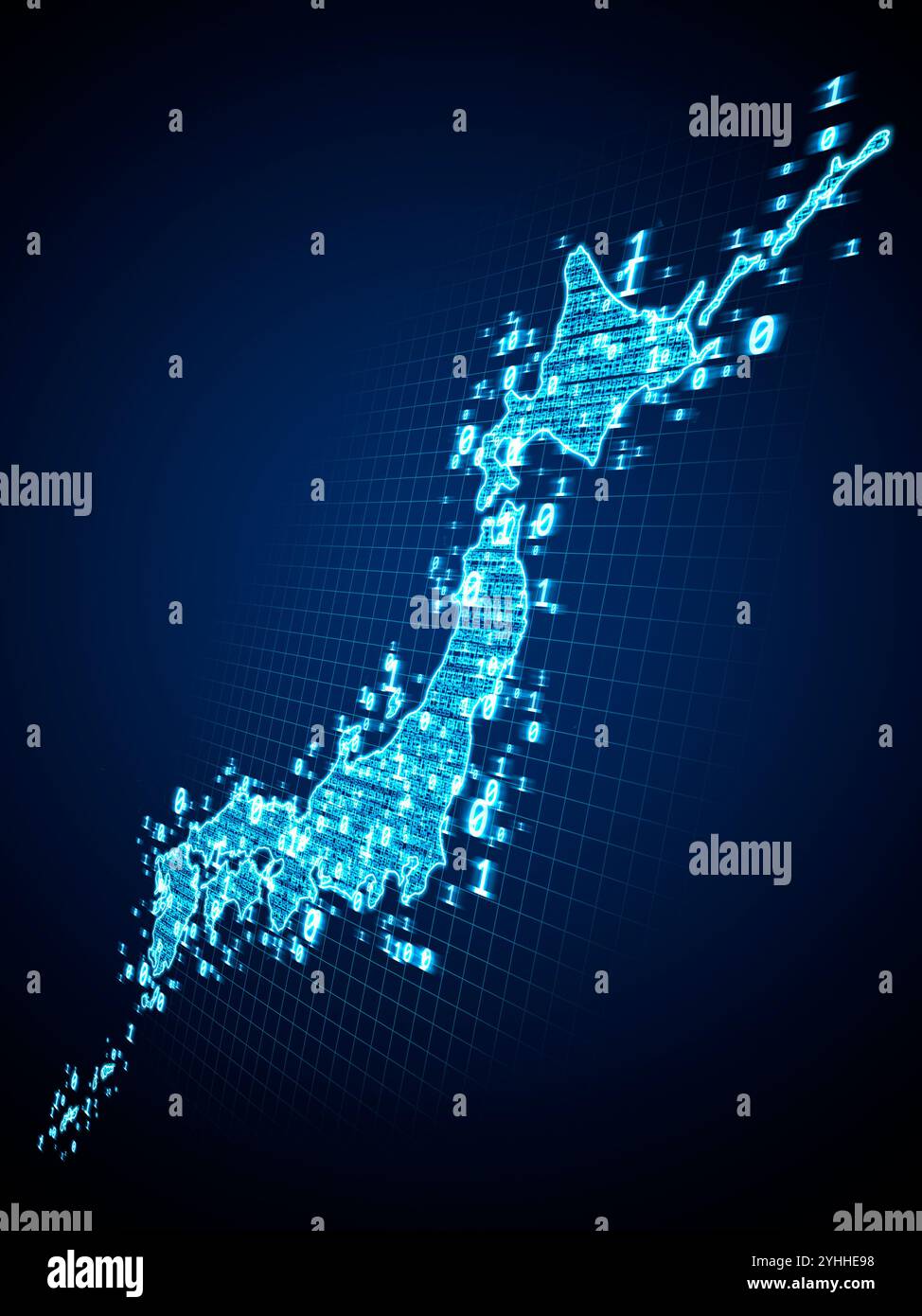 Map of Japan filled with numbers Stock Photo - Alamy