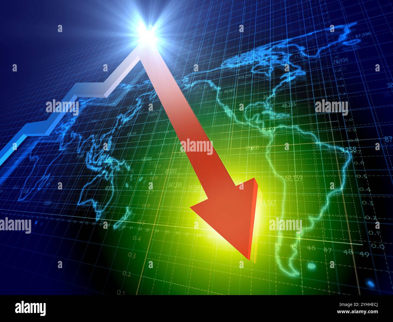 Negative trends hi-res stock photography and images - Alamy
