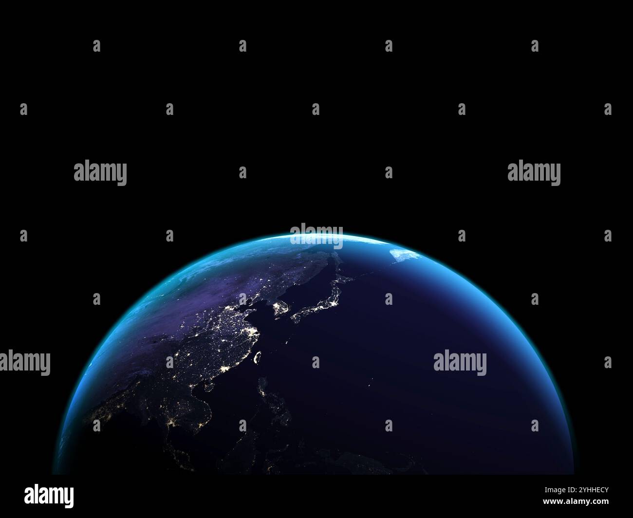 Japan Mainstay Earth Northern Hemisphere Night View Stock Photo - Alamy