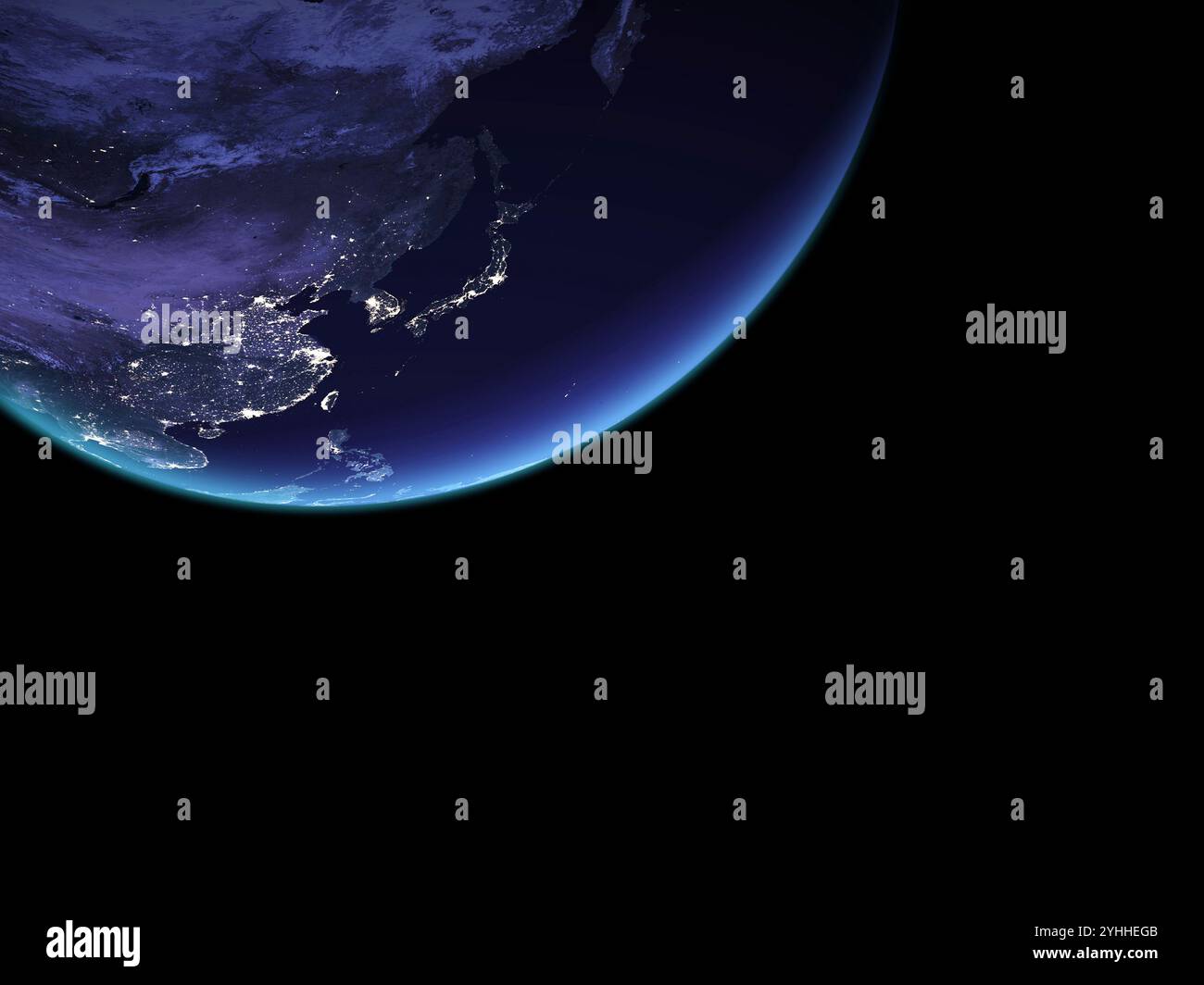 Japan Mainstay Earth Northern Hemisphere Night View Stock Photo - Alamy