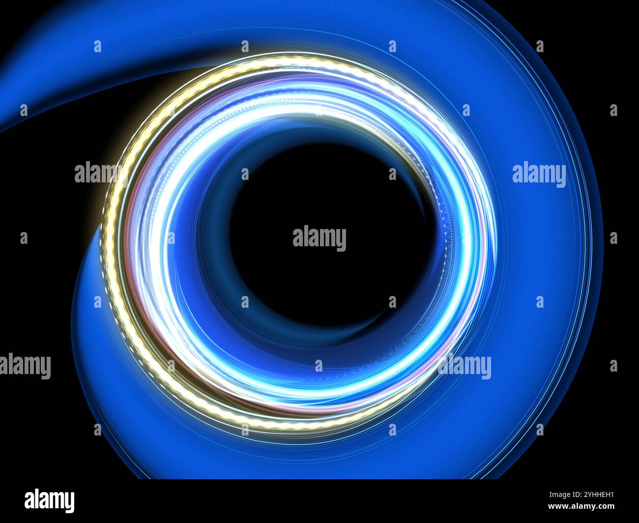 Blue rings swirling in and out of each other Stock Photo - Alamy