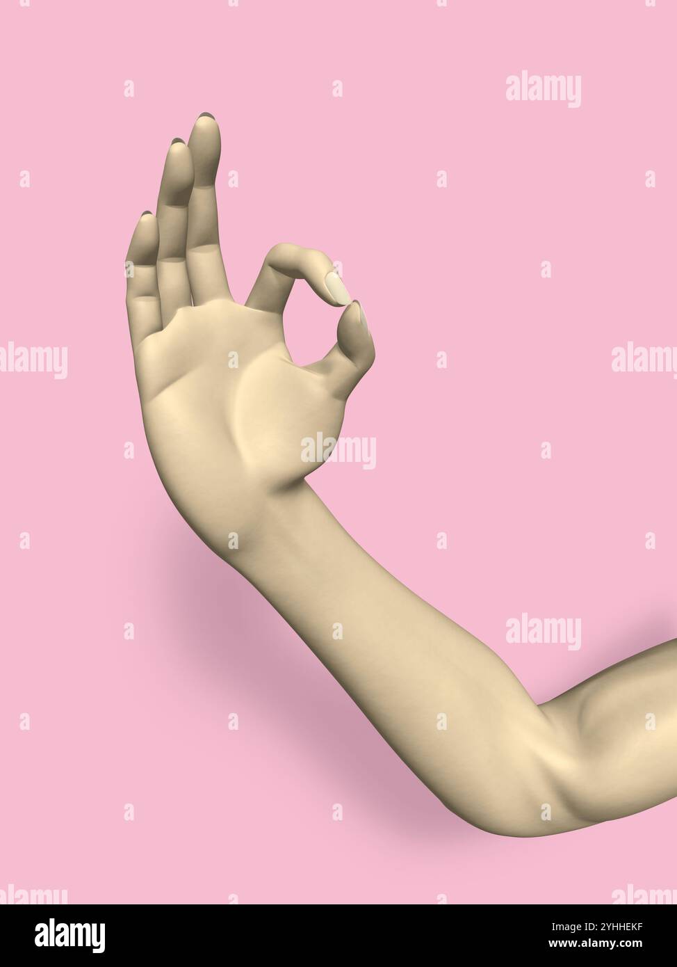 Right hand in okay pose Stock Photo - Alamy