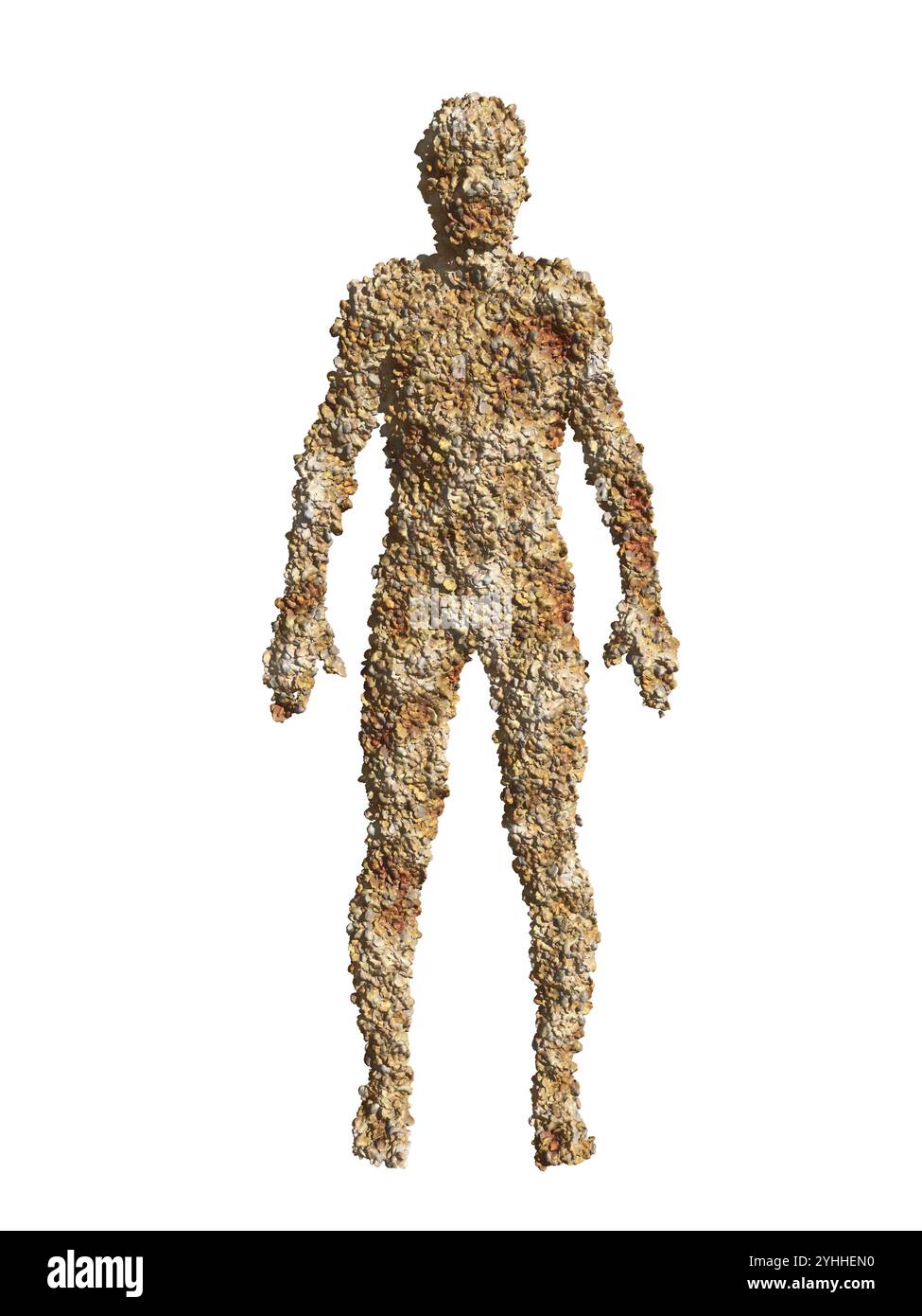 Body formed from rock grains Stock Photo - Alamy
