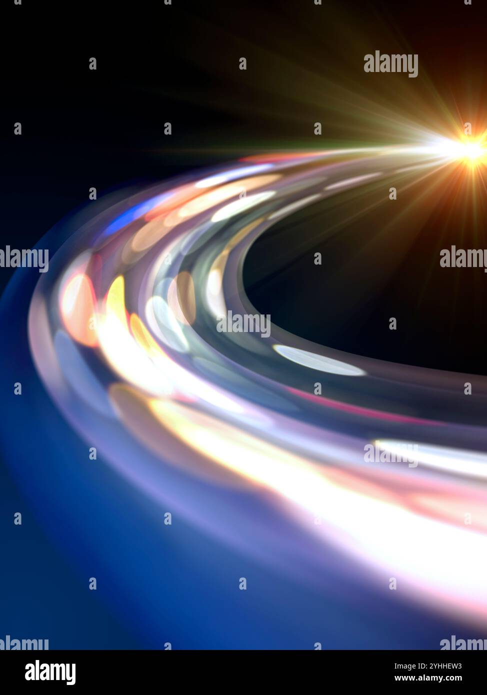 Group of lights moving in curves Stock Photo - Alamy