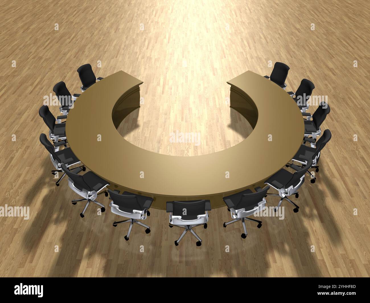 Round conference table Stock Photo - Alamy