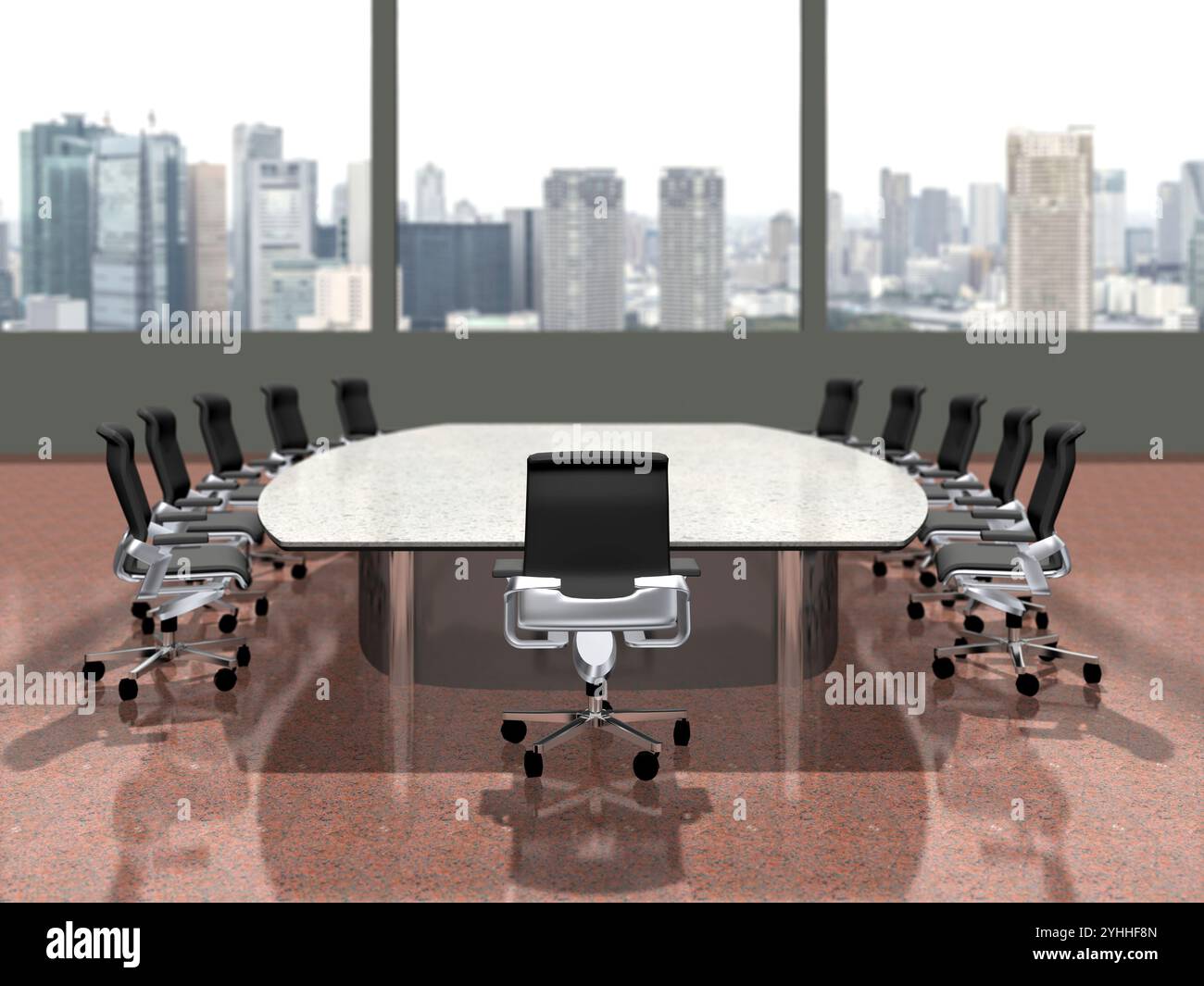 View of meeting room inside a high-rise building Stock Photo - Alamy