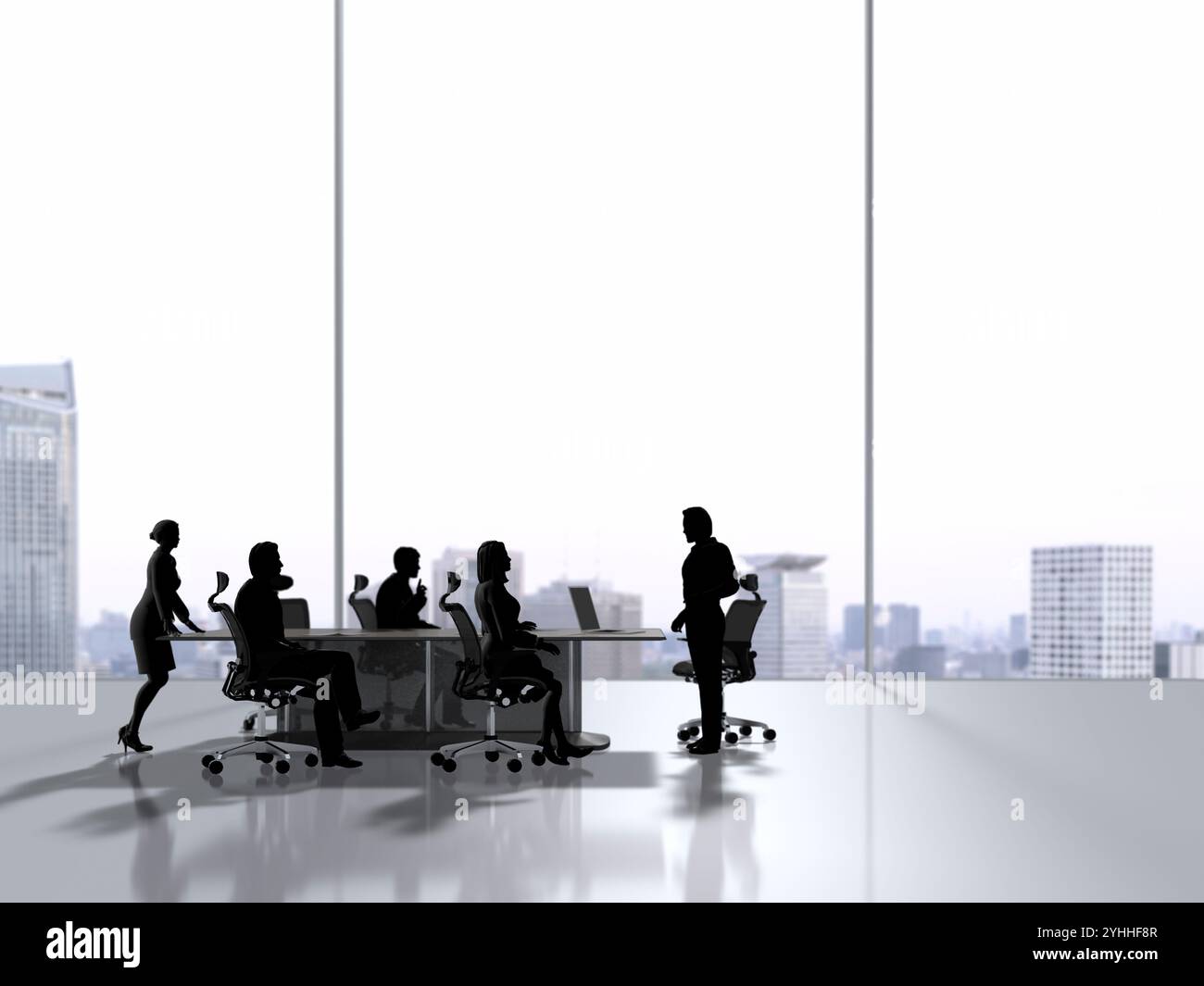 Meeting inside a high-rise building Stock Photo - Alamy