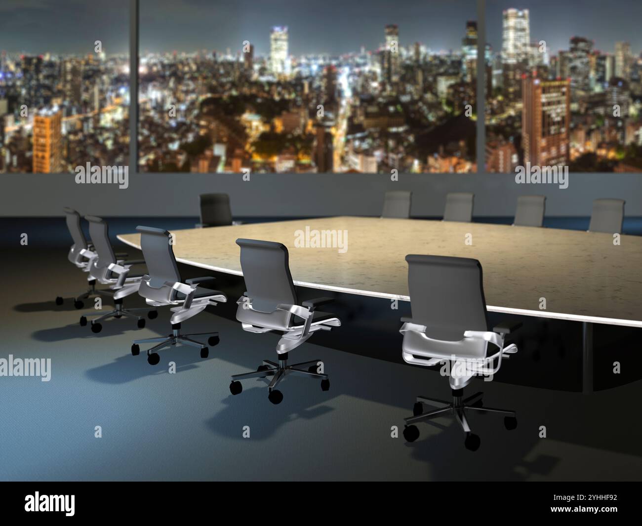 Table in conference room set hi-res stock photography and images - Alamy