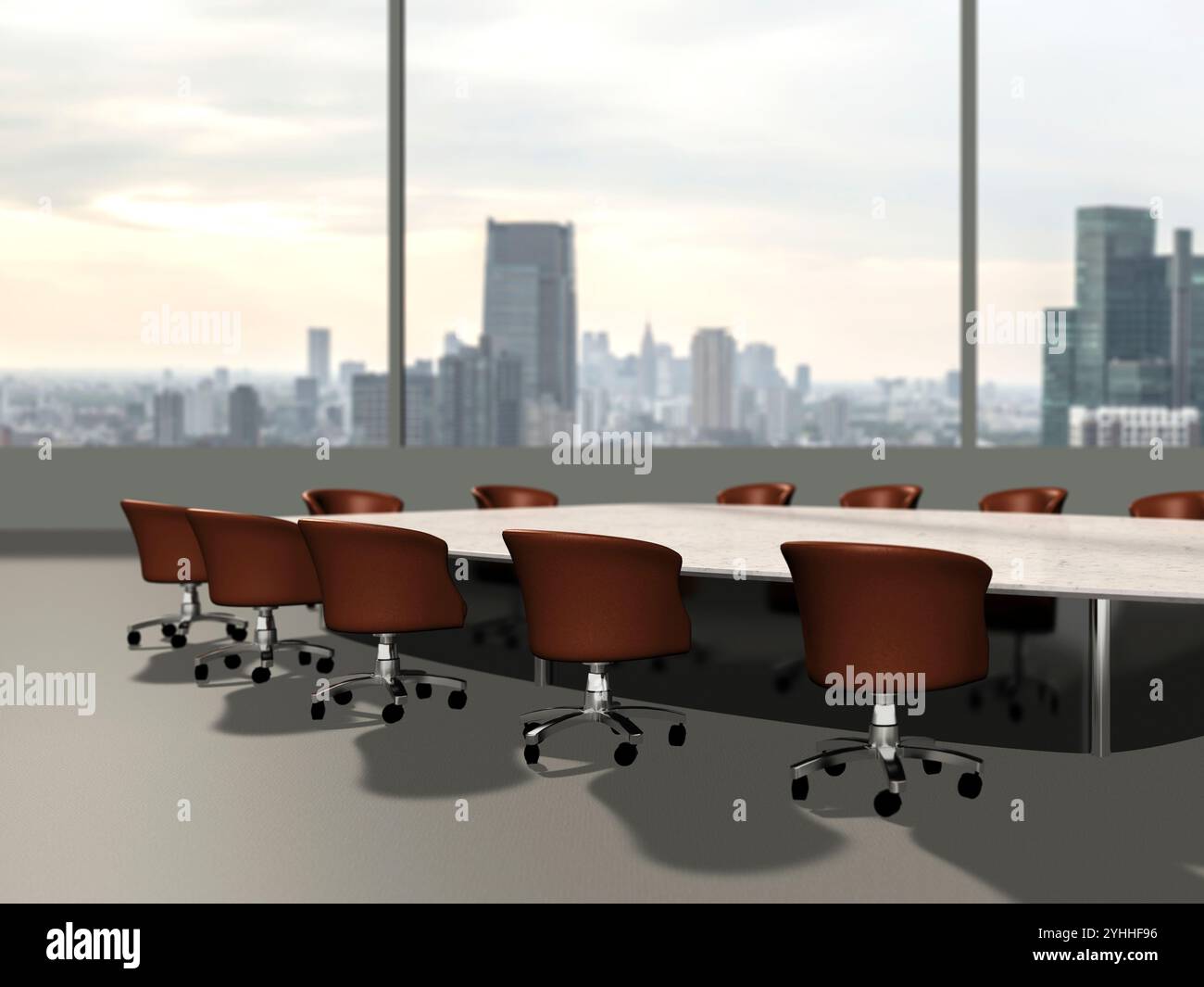 View of meeting room inside a high-rise building Stock Photo - Alamy