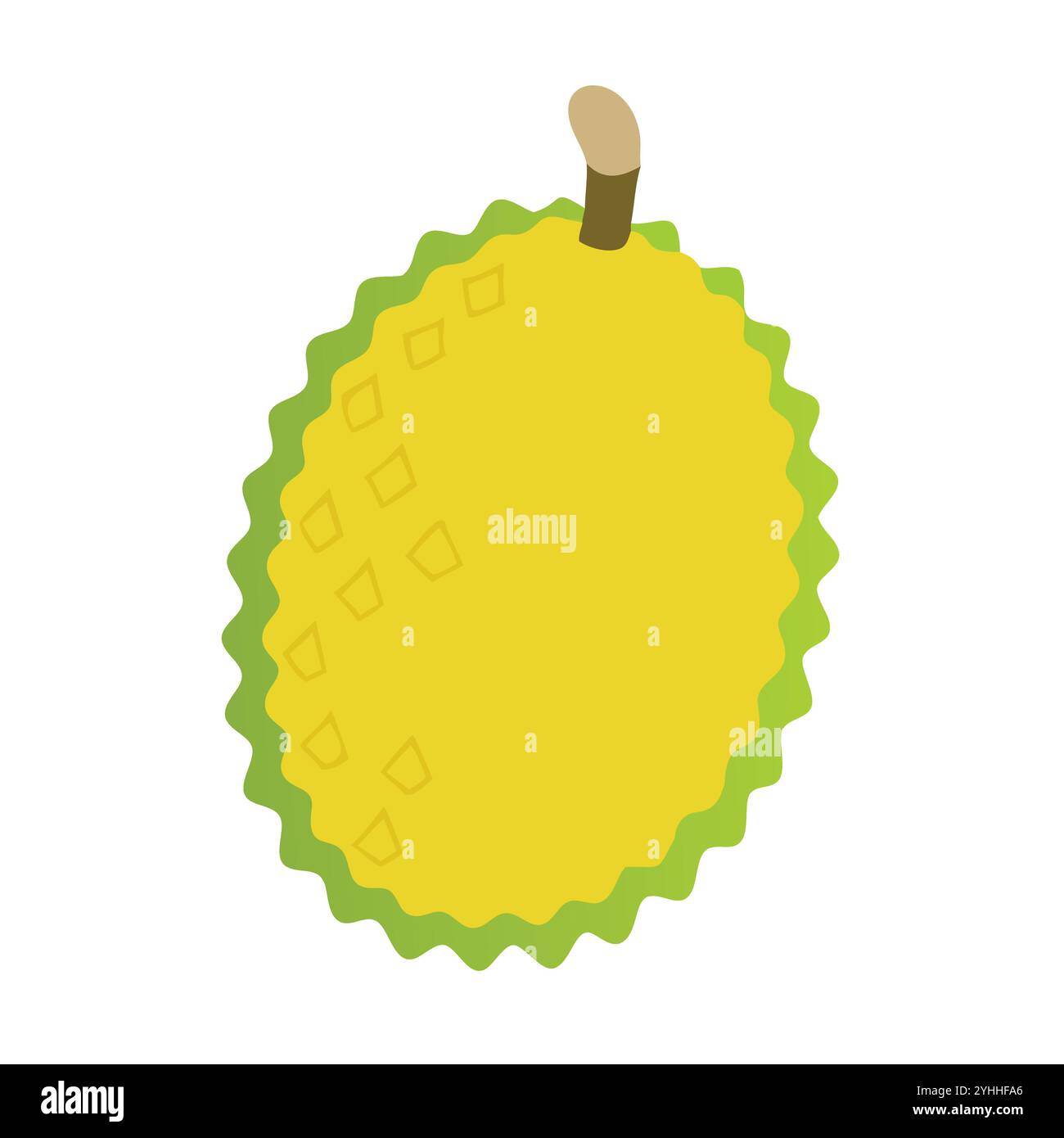 simple vector illustration of a jackfruit, in a simple and clean style ...
