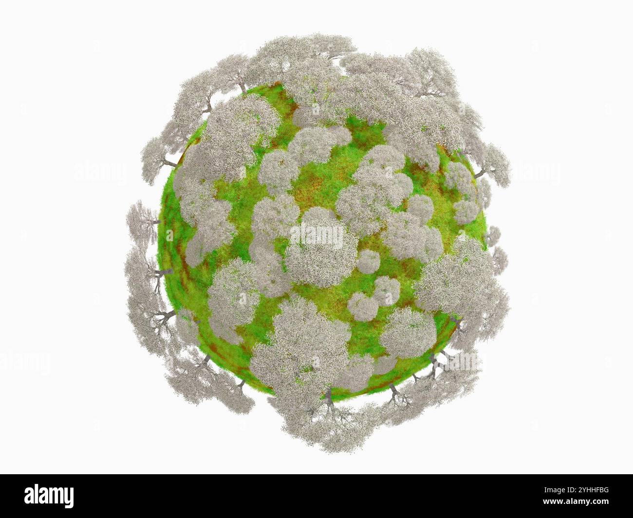 Sphere covered by cherry trees Stock Photo - Alamy