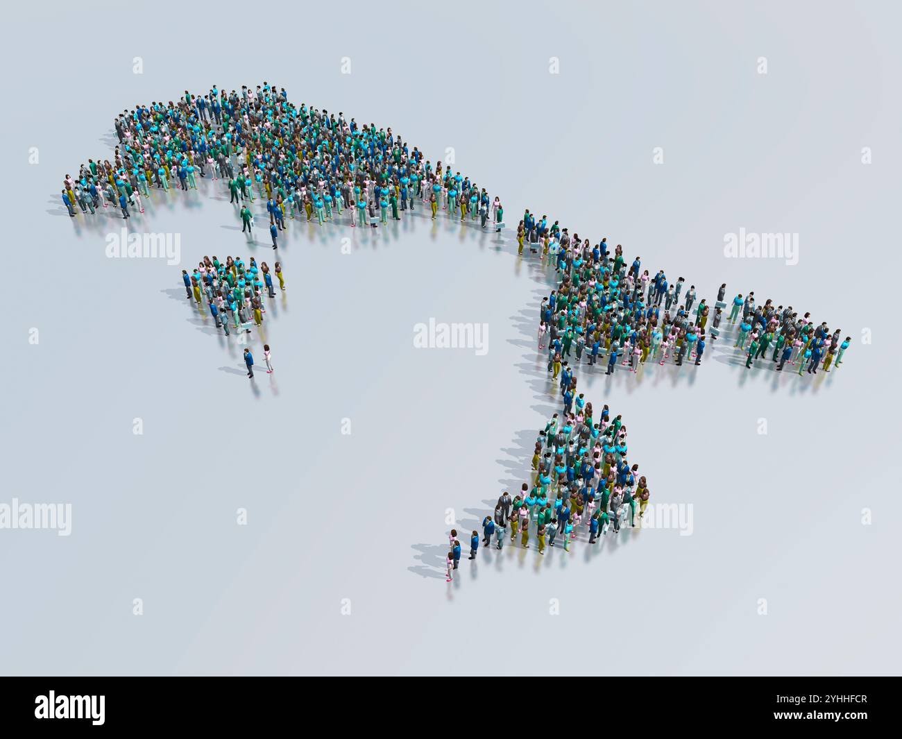 World map formed by crowds Stock Photo - Alamy