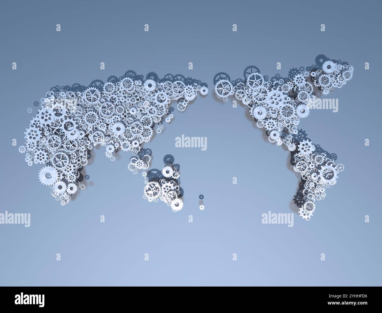 World map made of gears Stock Photo - Alamy