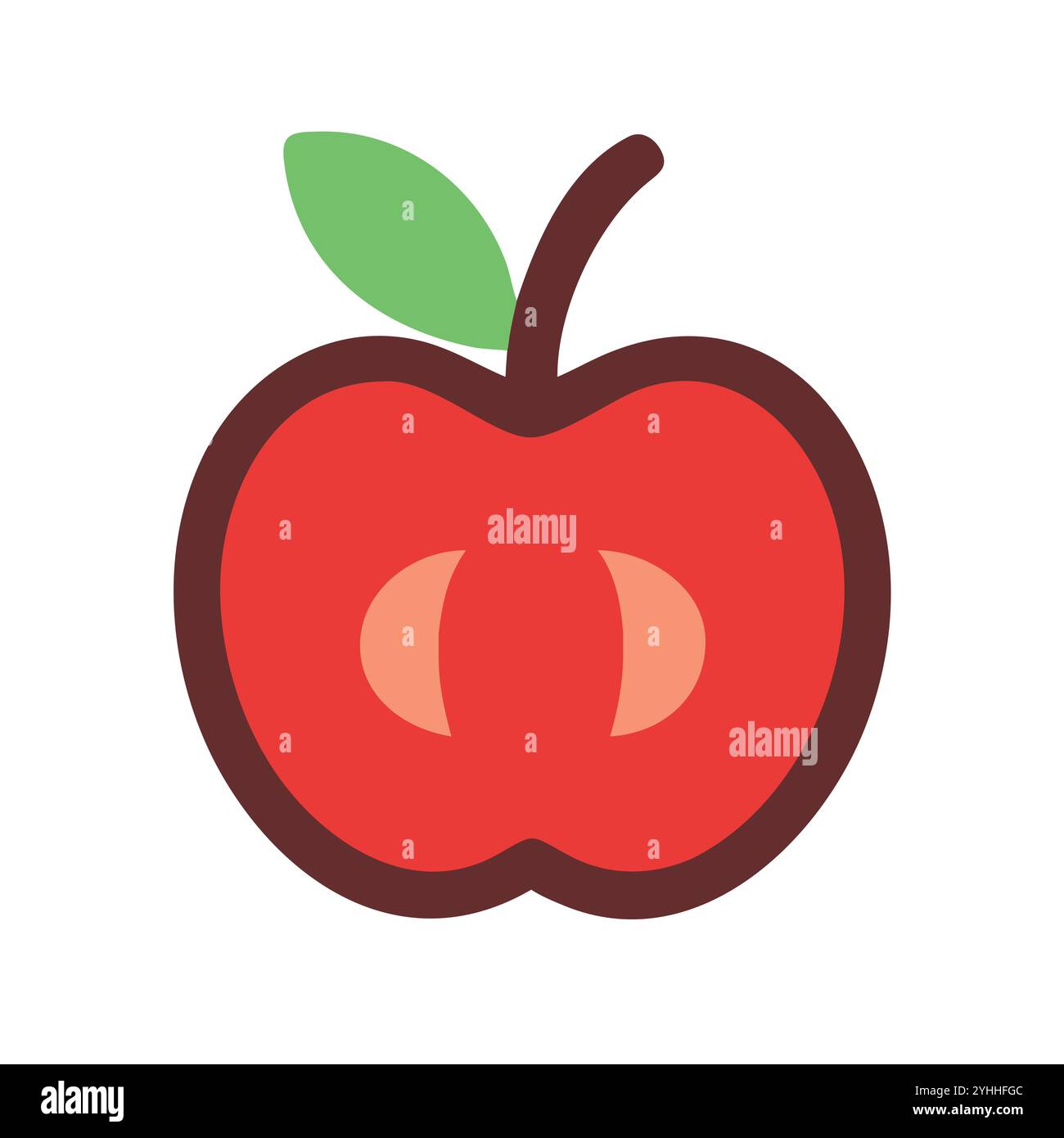 simple vector illustration of a kei apple, in a simple and clean style ...