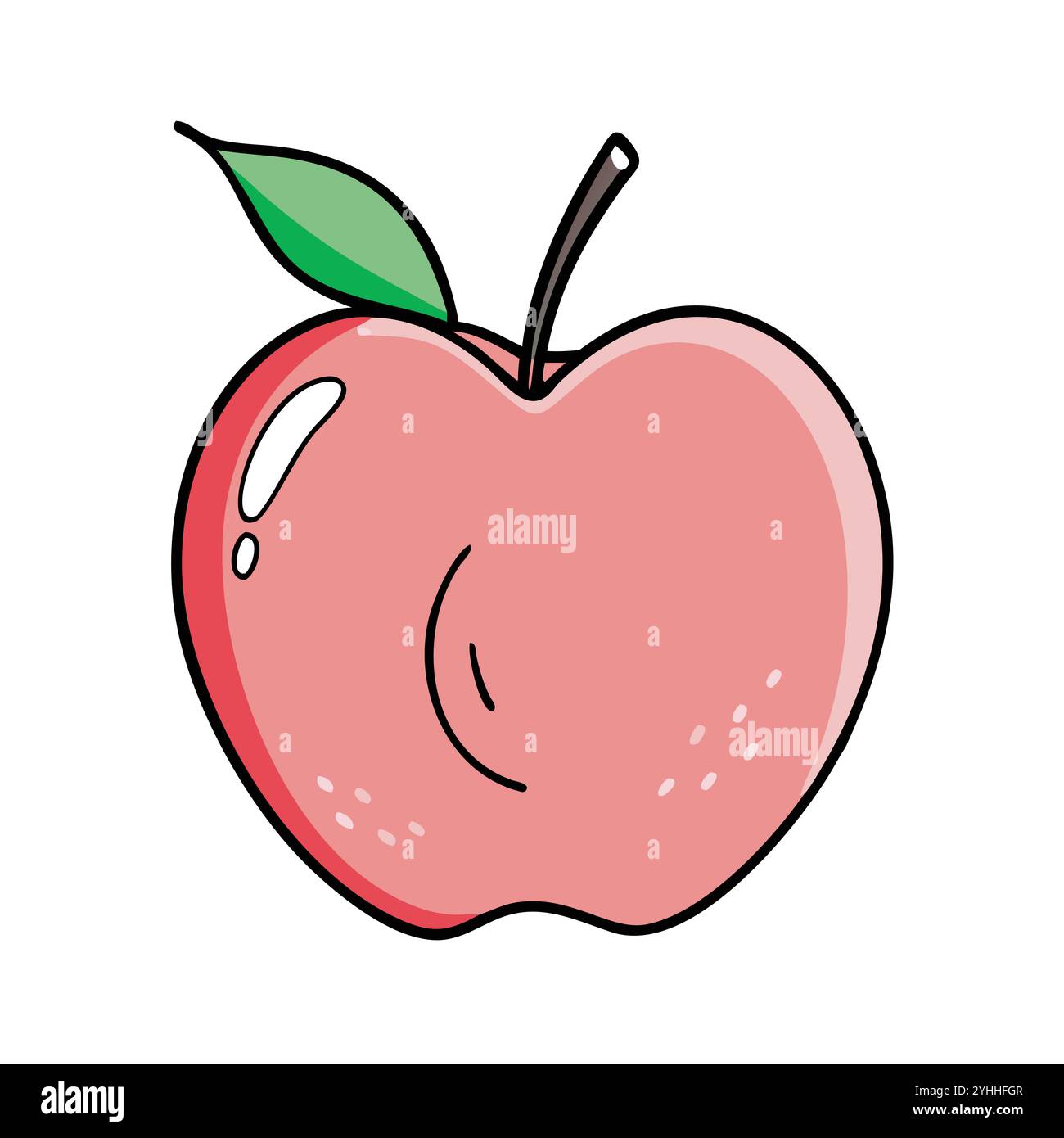 simple vector illustration of a kei apple, in a simple and clean style ...