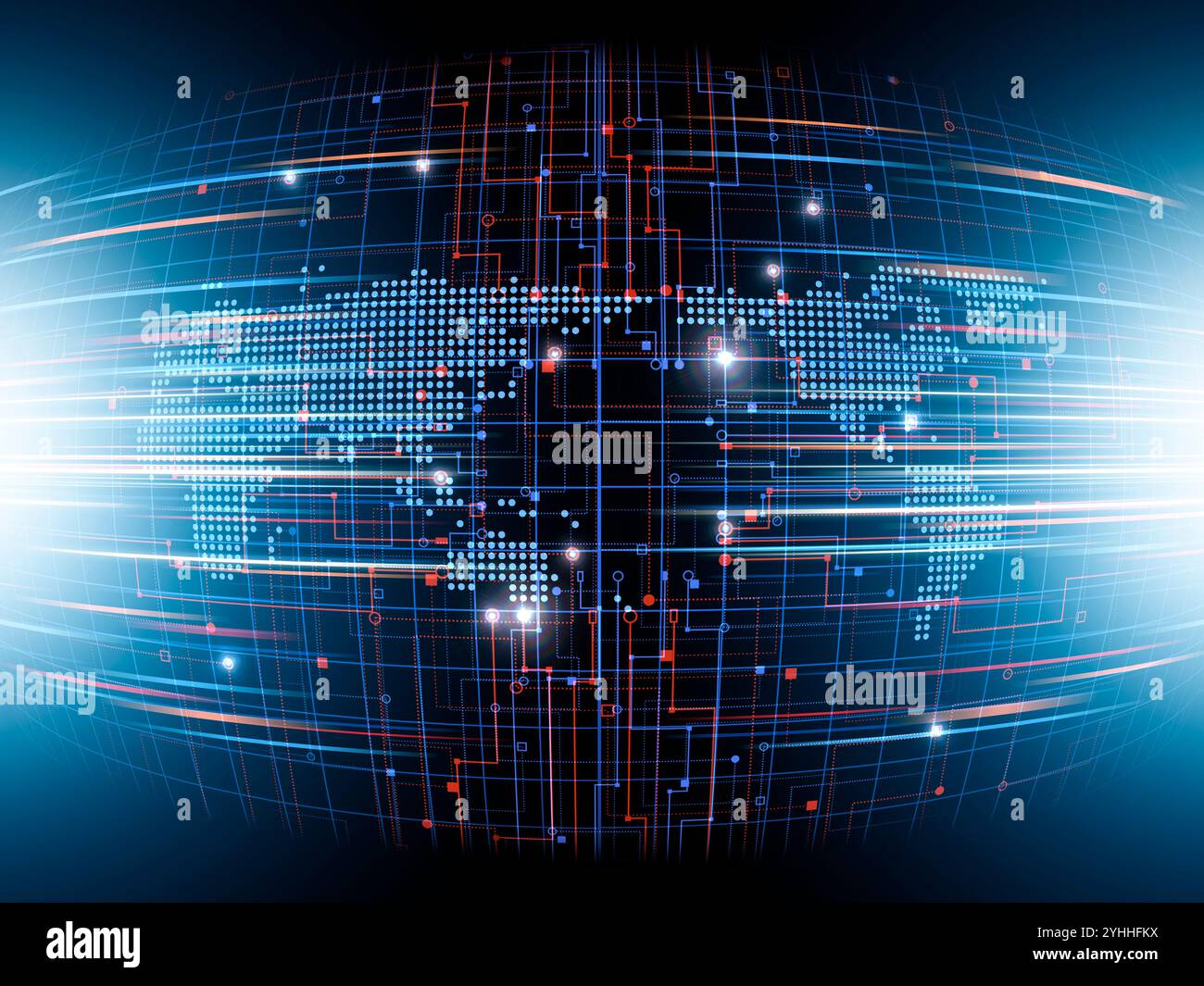 Light over circuits hi-res stock photography and images - Alamy
