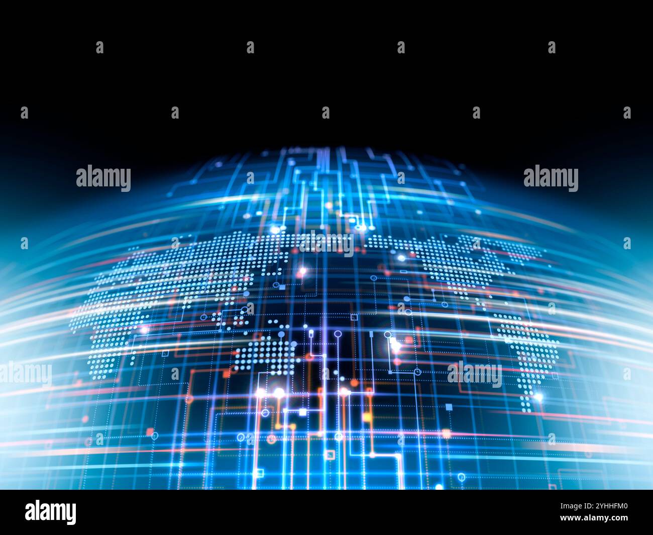 Light over circuits hi-res stock photography and images - Alamy