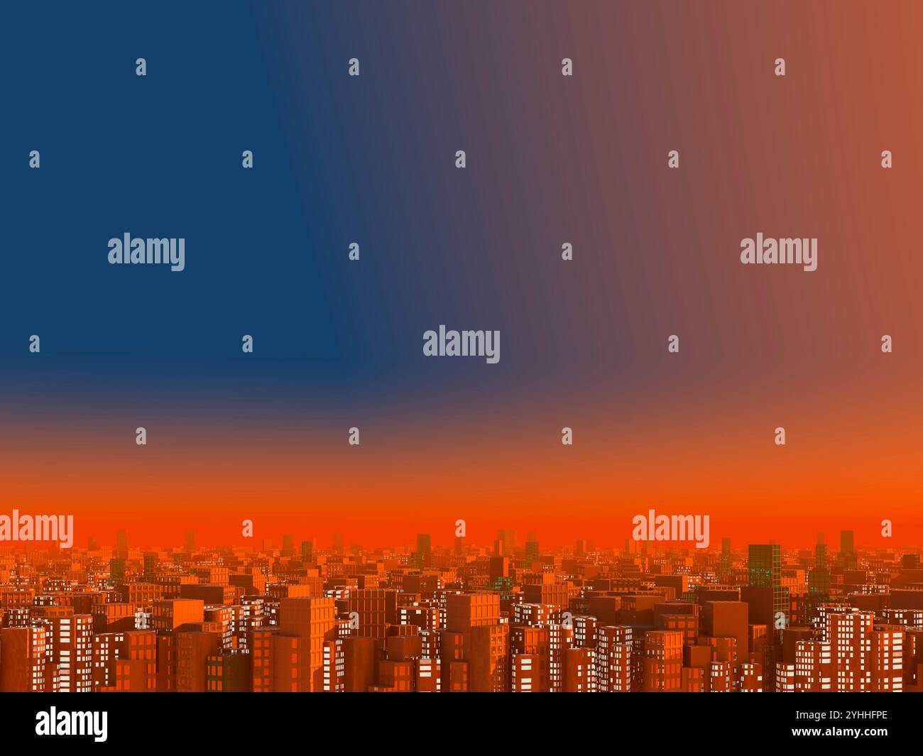 Urban landscape depicted in CG Stock Photo - Alamy