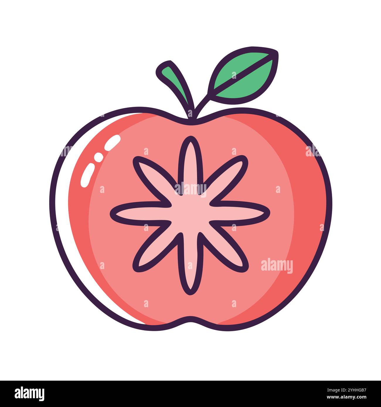 simple vector illustration of a kei apple, in a simple and clean style ...