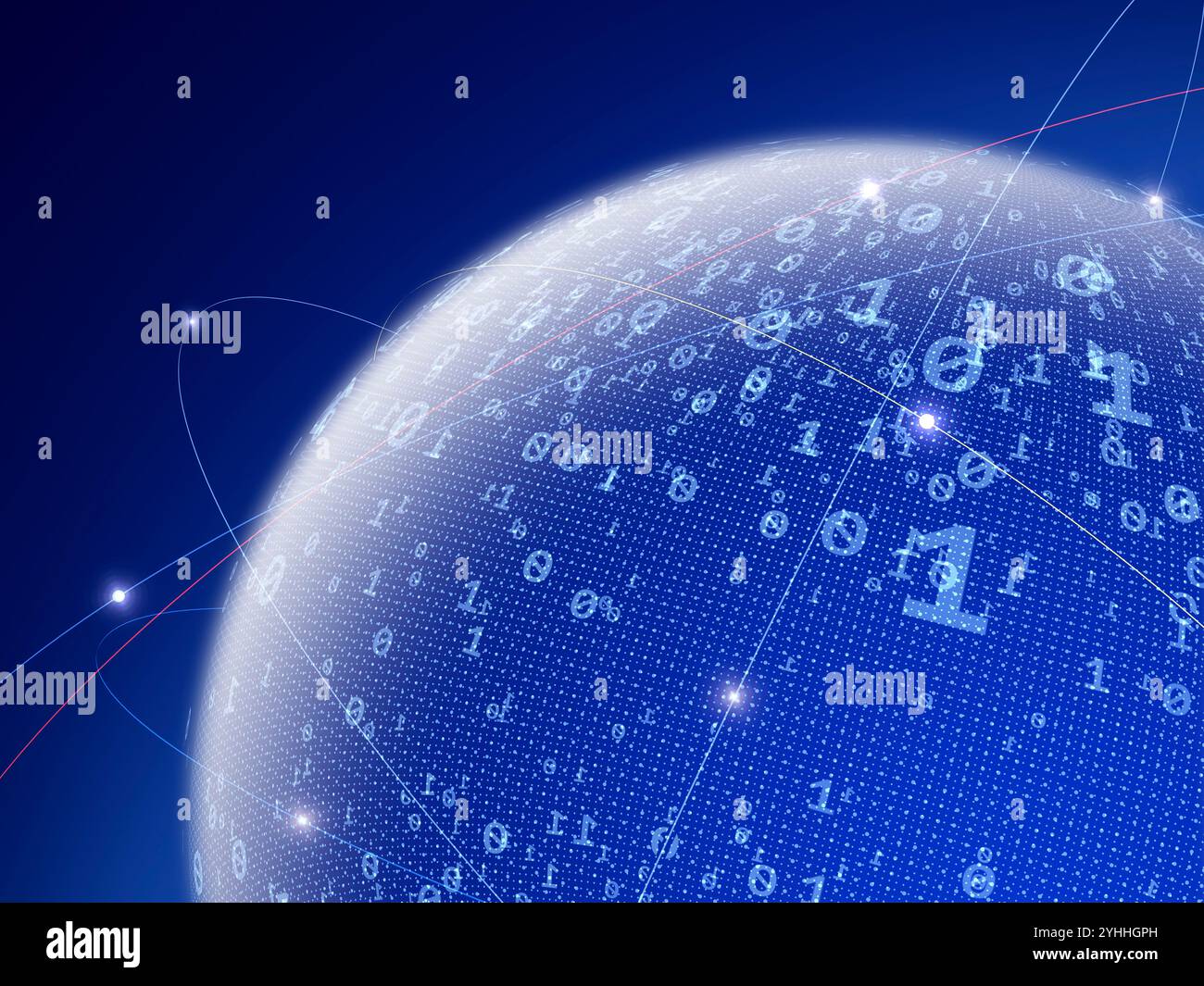 A sphere clothed in digital numerals Stock Photo - Alamy