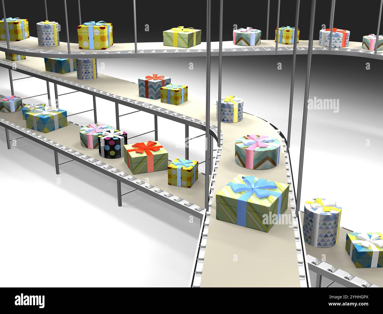 Conveyor belt boxes hi-res stock photography and images - Alamy