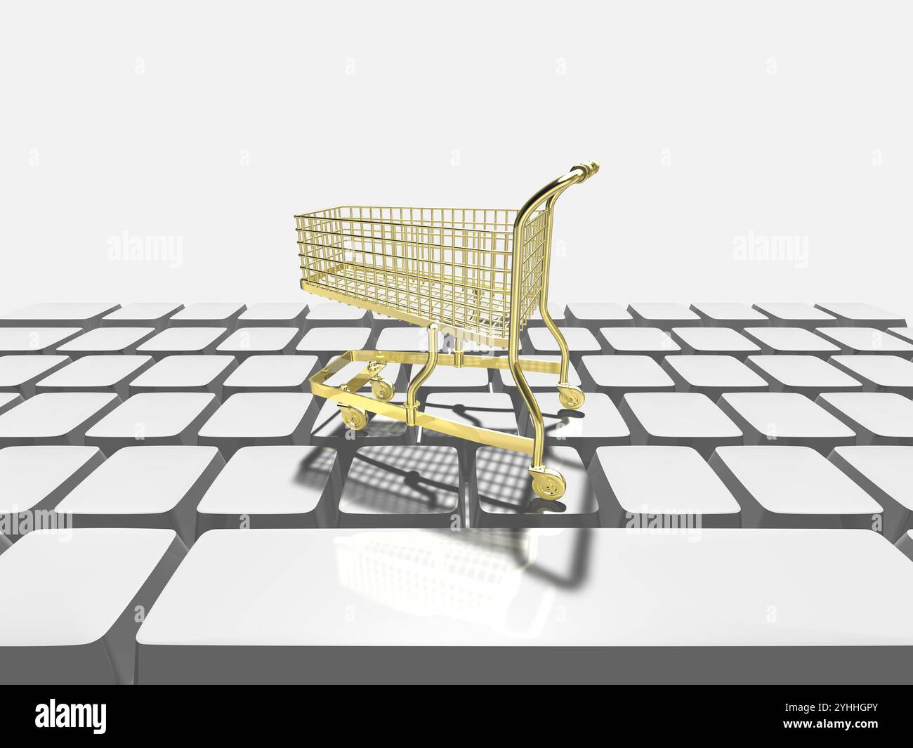 Shopping cart golden cart hi-res stock photography and images - Alamy