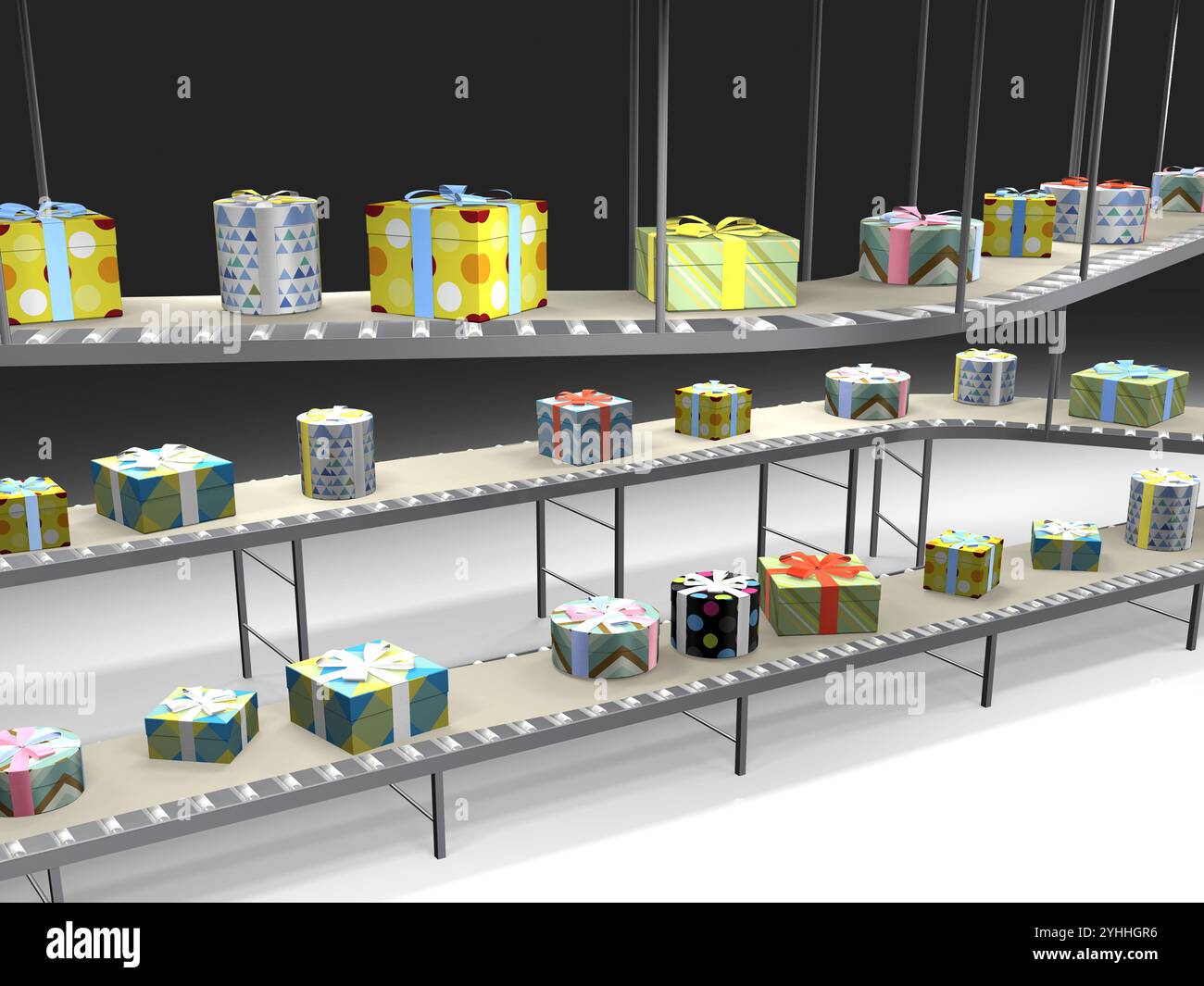 Conveyor belt boxes hi-res stock photography and images - Alamy