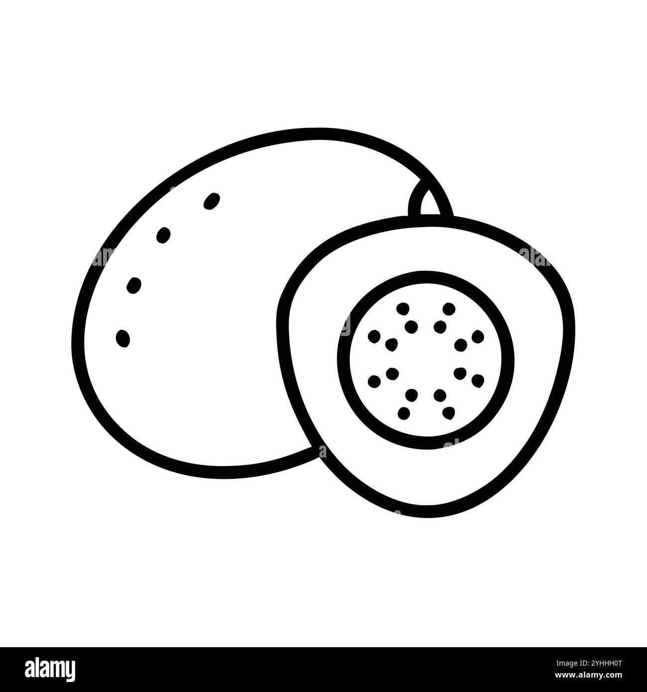 simple vector illustration of a kiwi, in a simple and clean style ...