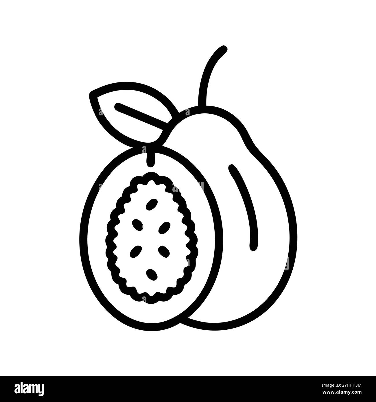 simple vector illustration of a jackfruit, in a simple and clean style ...
