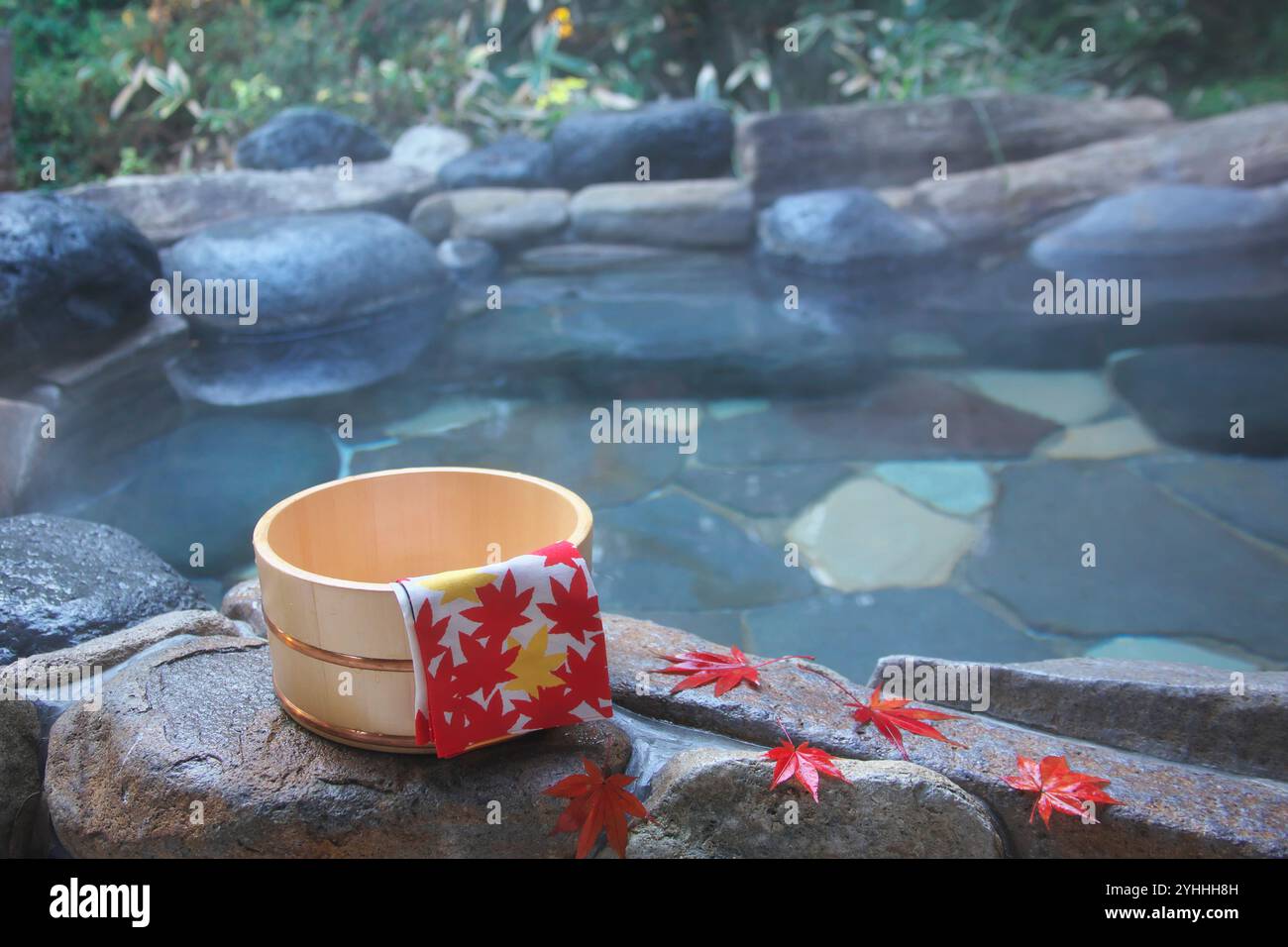 Autumn hot springs Stock Photo - Alamy