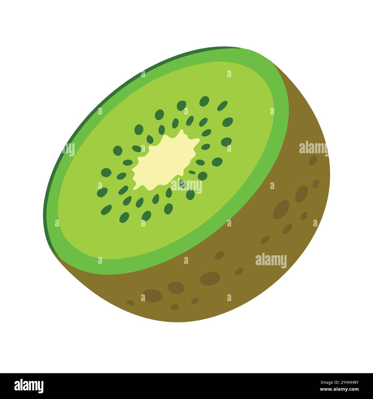 simple vector illustration of a kiwi, in a simple and clean style ...