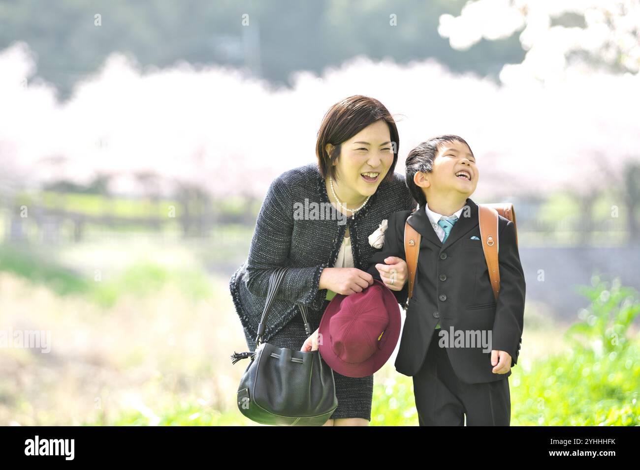 First-year primary school boy and his mother Stock Photo - Alamy