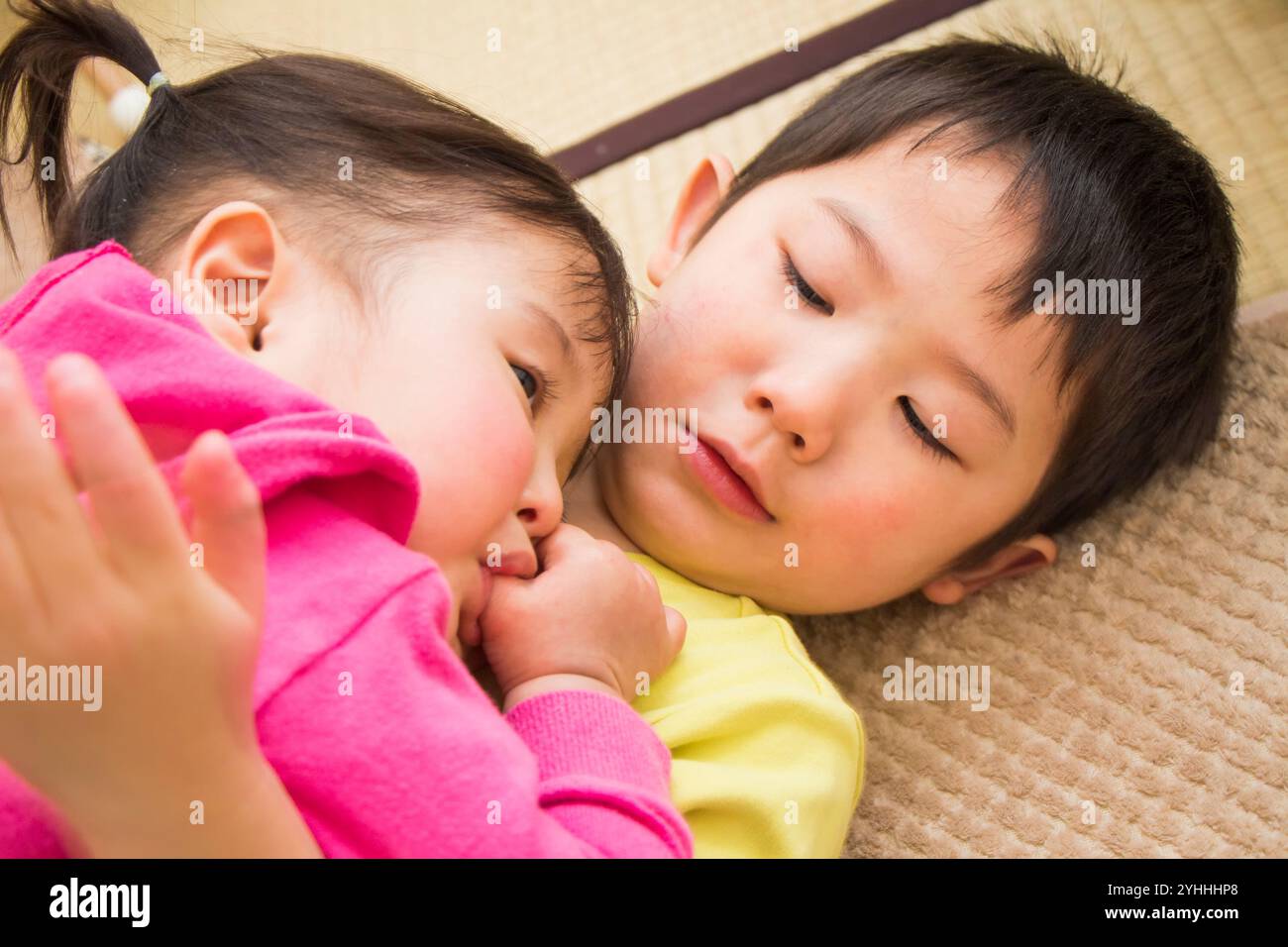 Brother sister face face hi-res stock photography and images - Alamy