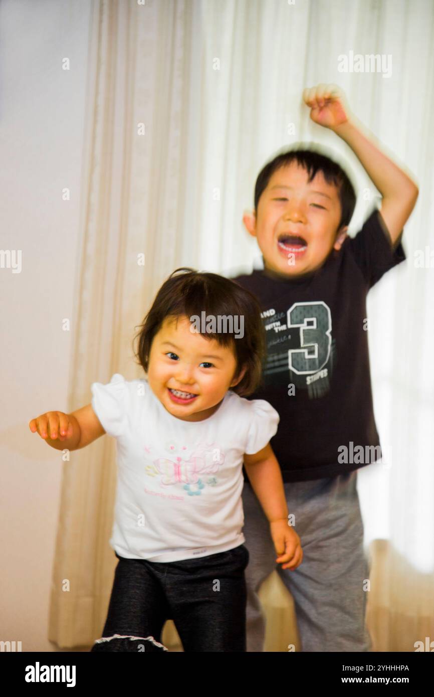 Cute brother sister playing hi-res stock photography and images - Alamy
