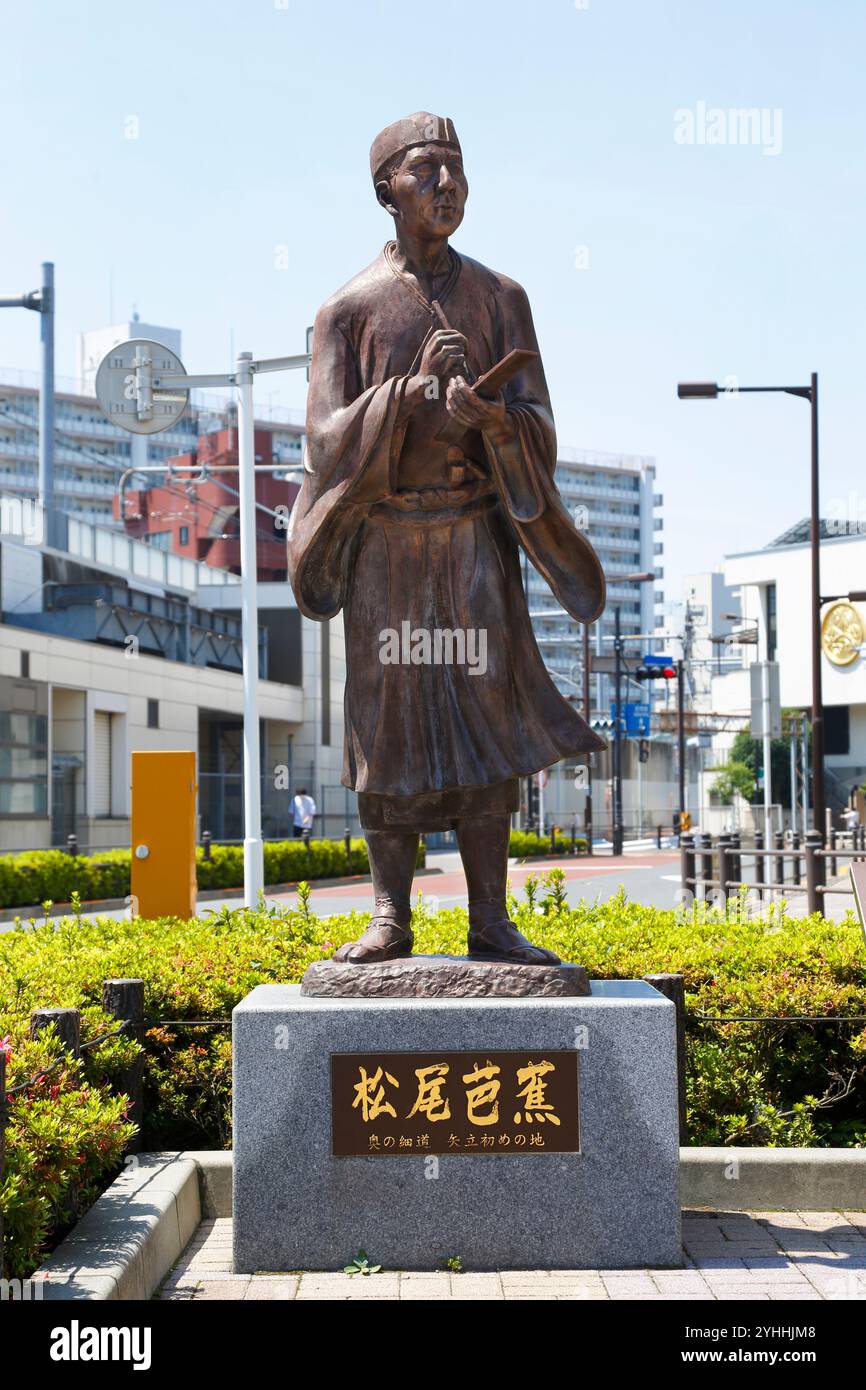 Matsuo Basho statue Stock Photo - Alamy