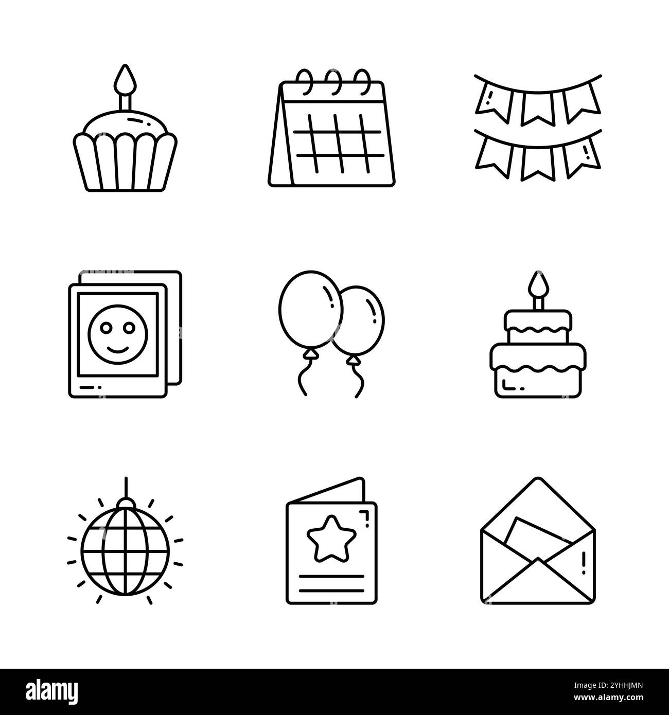 Birthday symbols hi-res stock photography and images - Alamy