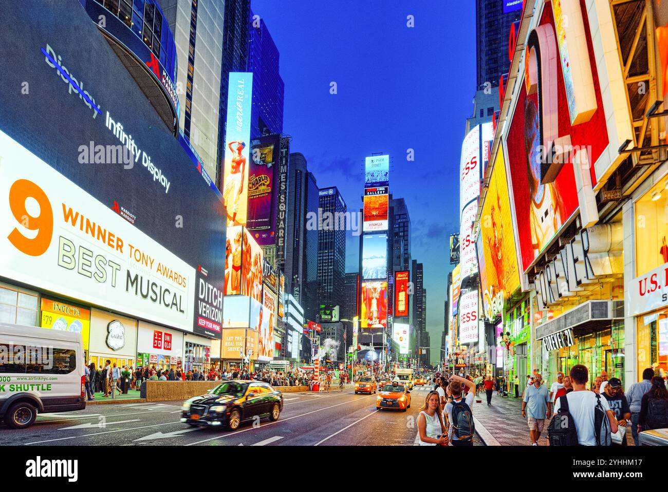 New York, USA- September 06, 2017 : Night view of Times Square-central ...