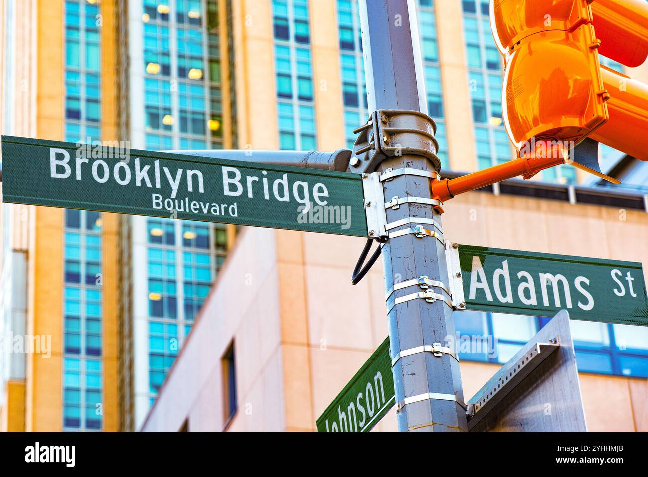 New York, USA- September 08, 2017 : Street sign (nameplate) of Brooklyn ...