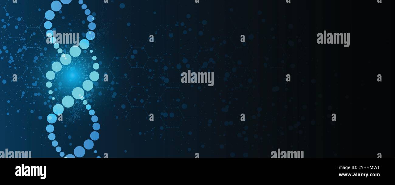 Abstract DNA technology. Science medical concept. Futuristic background ...