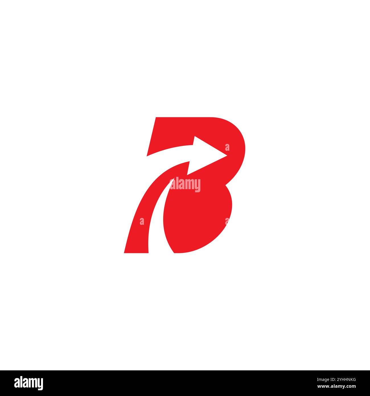 letter B arrow up logo design. b icon vector for business financial ...