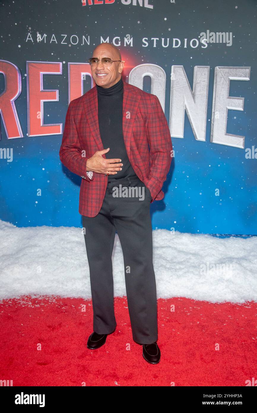 Dwayne Johnson attends the premiere of Amazon MGM Studios' "Red One" at ...