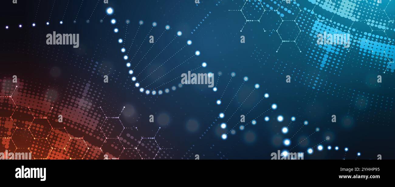 Abstract DNA technology. Science medical concept. Futuristic background ...