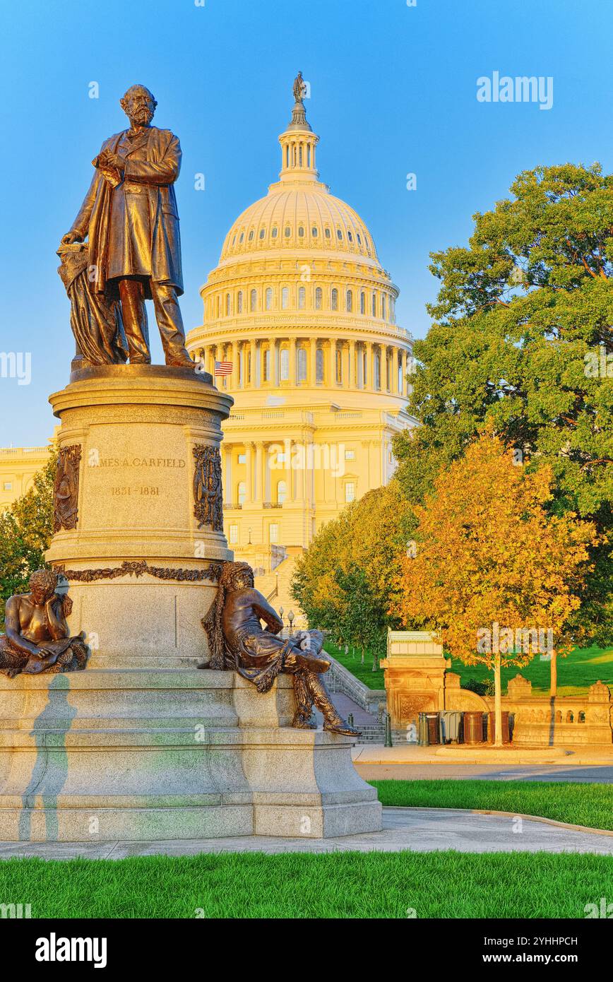 United States Capitol,and James A. Garfield Monument by John Quincy ...