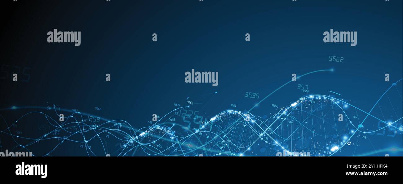 Abstract DNA technology. Science medical concept. Futuristic background ...