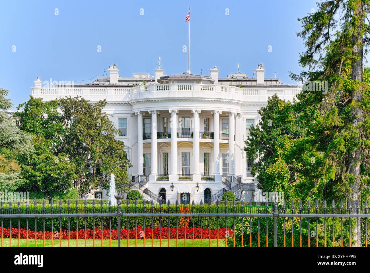 The White House South Lawn. Near White House is Basketball Court ...