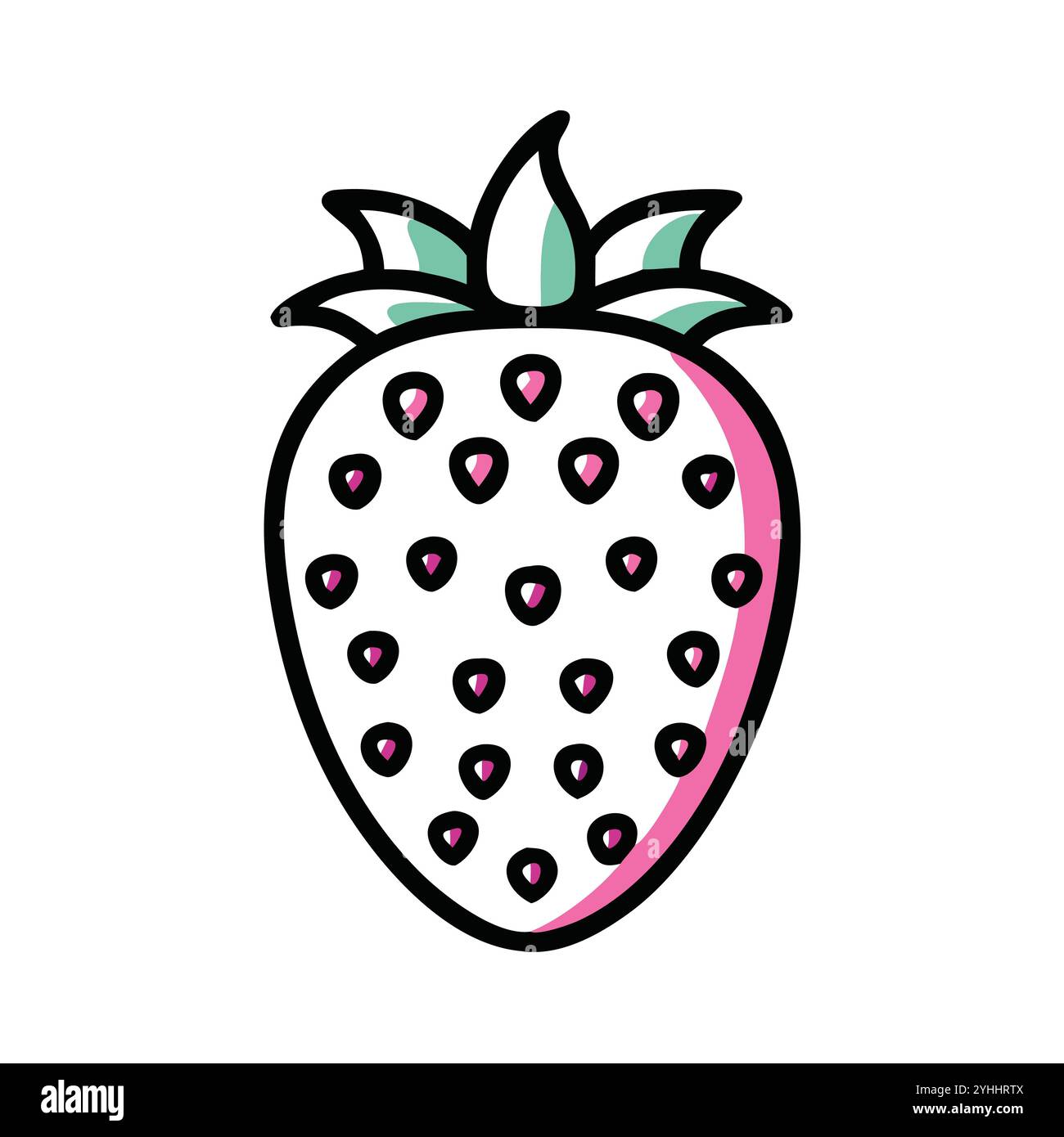 simple vector illustration of a pineberry, in a simple and clean style ...