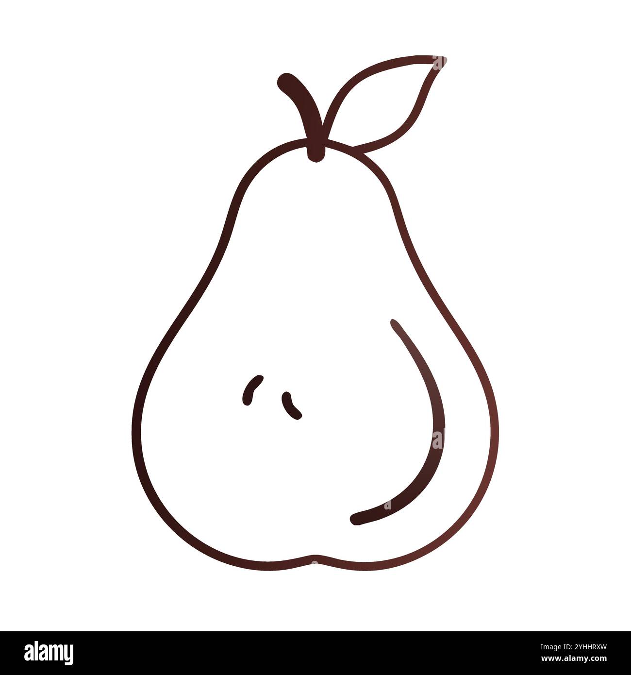 simple vector illustration of a pear, in a simple and clean style ...